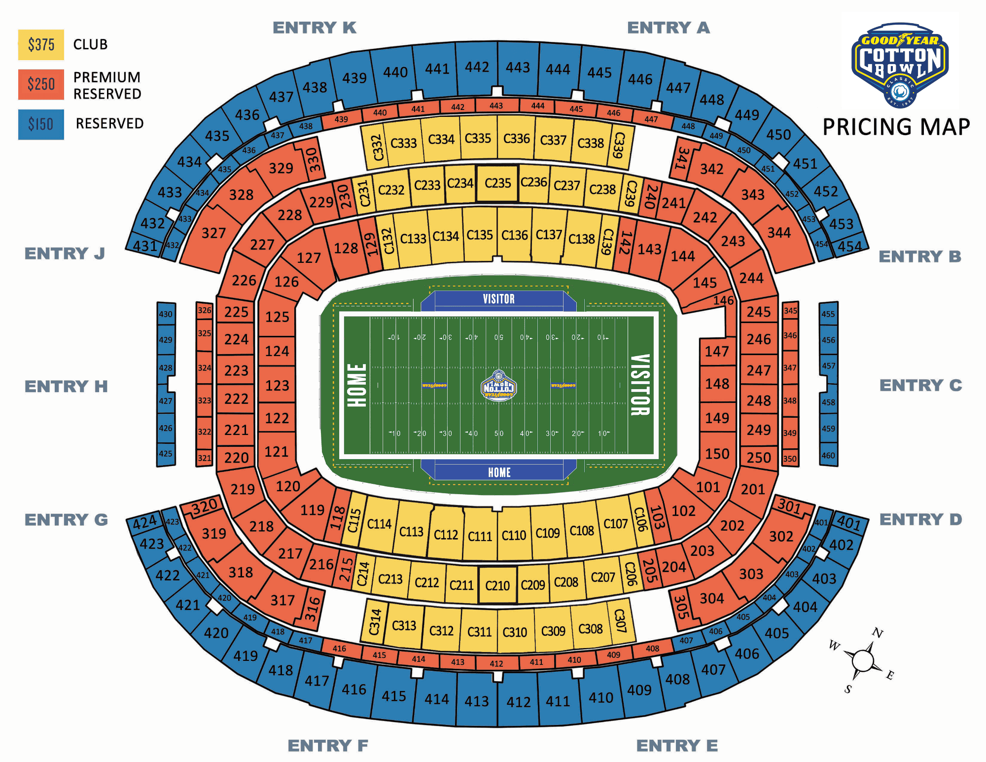 2025 Cotton Bowl Schedule; College Football Playoff Semifinals - Sports ...