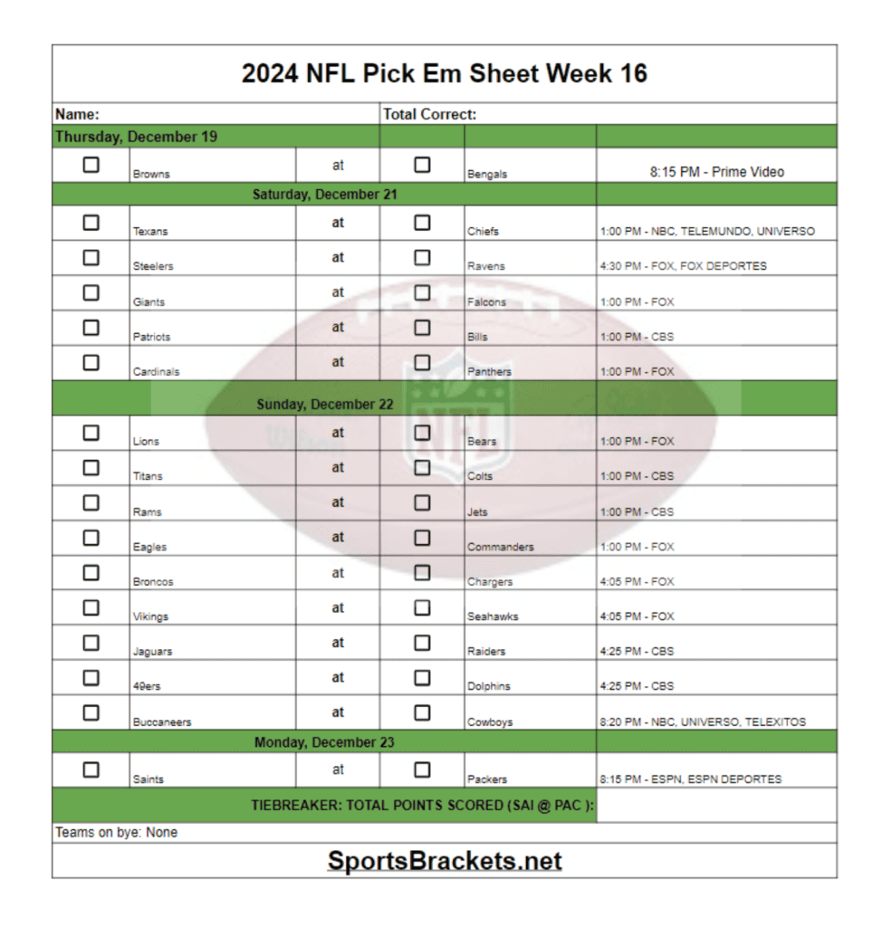 2026 NFL Schedule Grid: Printable Master Schedule and Key Dates ...