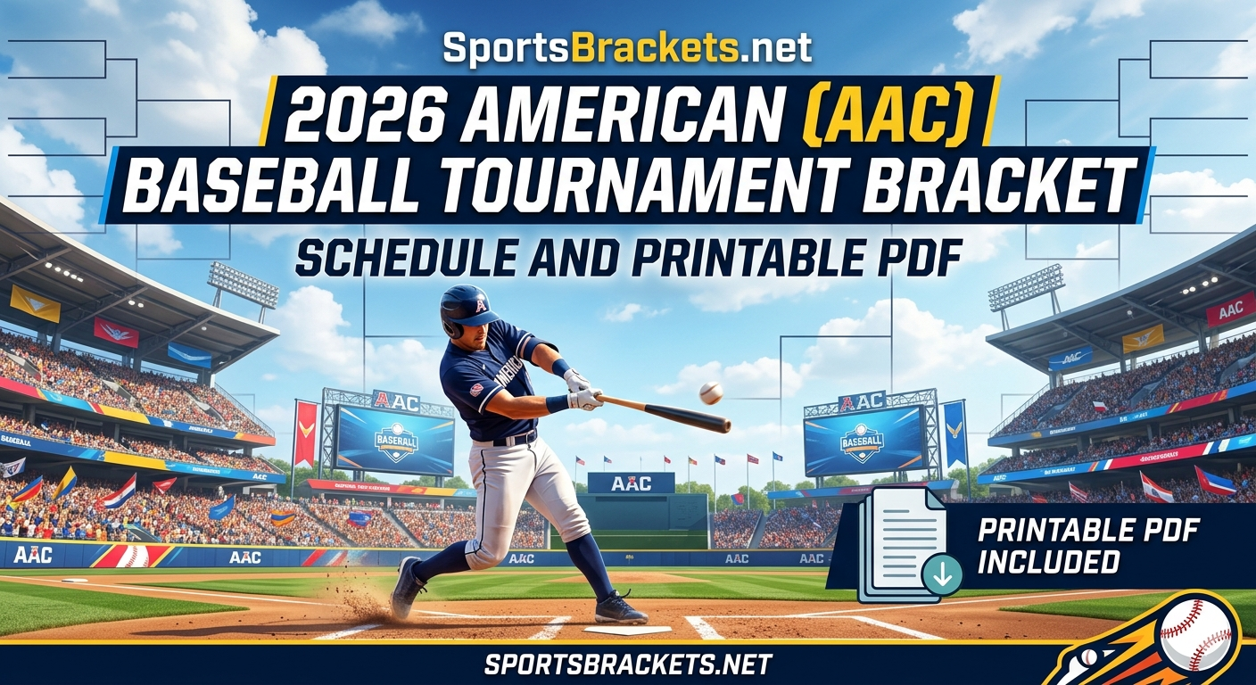 2026 American (AAC) Baseball Tournament Bracket: Schedule and Printable ...
