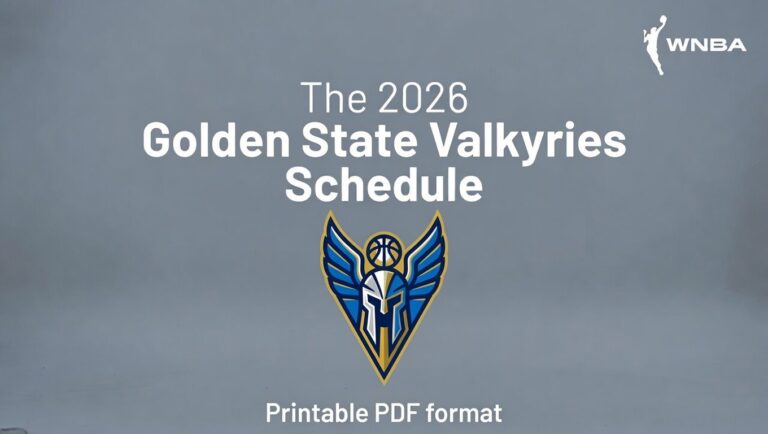 2026 Golden State Valkyries WNBA Schedule, Printable PDF with TV ...