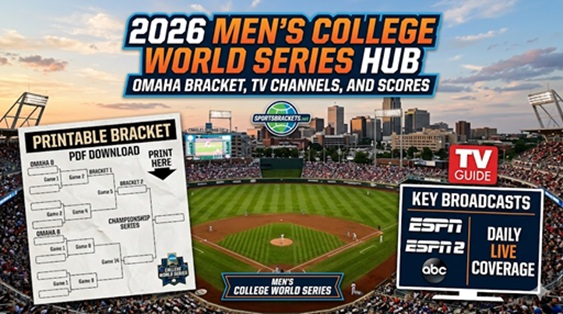 2026 Men’s College World Series Schedule: Omaha Bracket, TV Channels ...