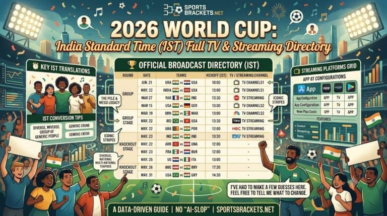 2026 World Cup India Standard Time (IST) Full TV & Streaming Directory