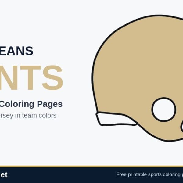 New Orleans Saints Coloring Pages: Free Printable Helmet & Jersey (PDF ...