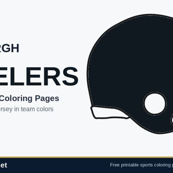 Pittsburgh Steelers Coloring Pages: Free Printable Helmet & Jersey (PDF ...